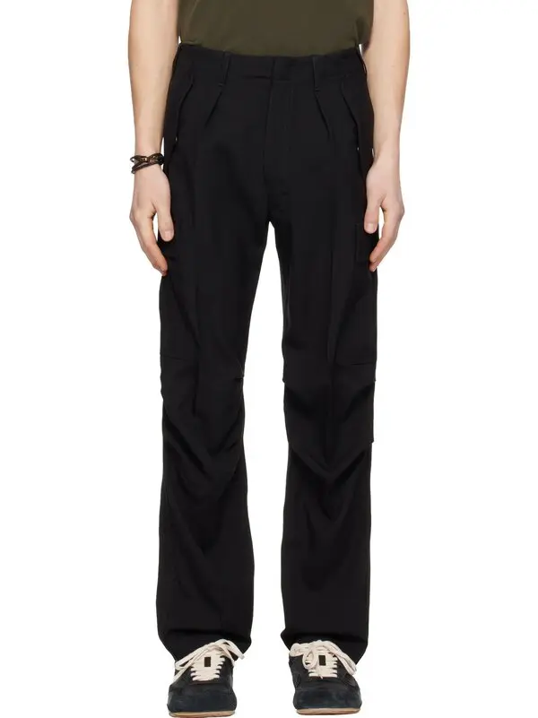 TOM FORD Pleated Cargo Trousers - Black