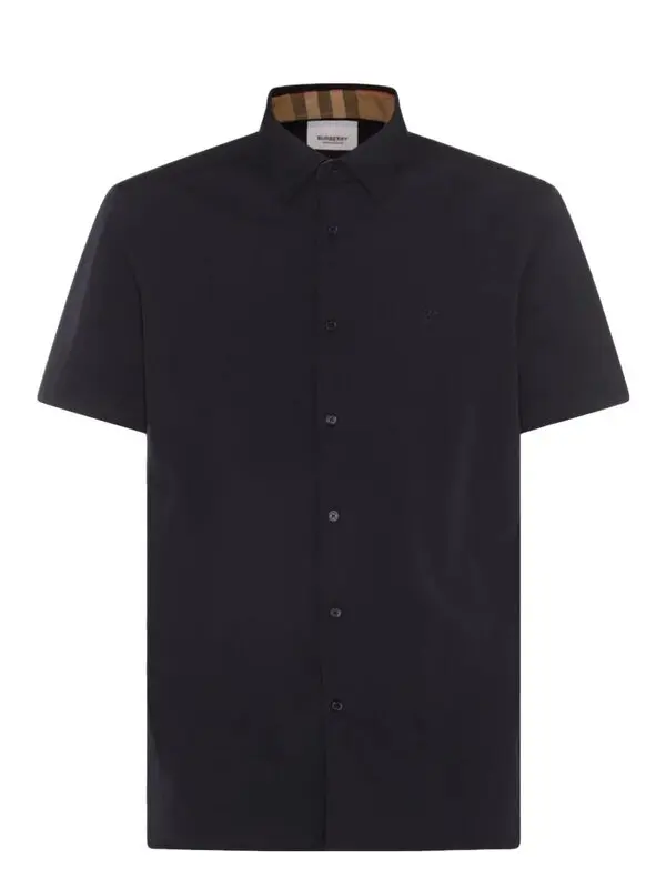 Burberry Short Sleeved Buttoned Shirt - Black