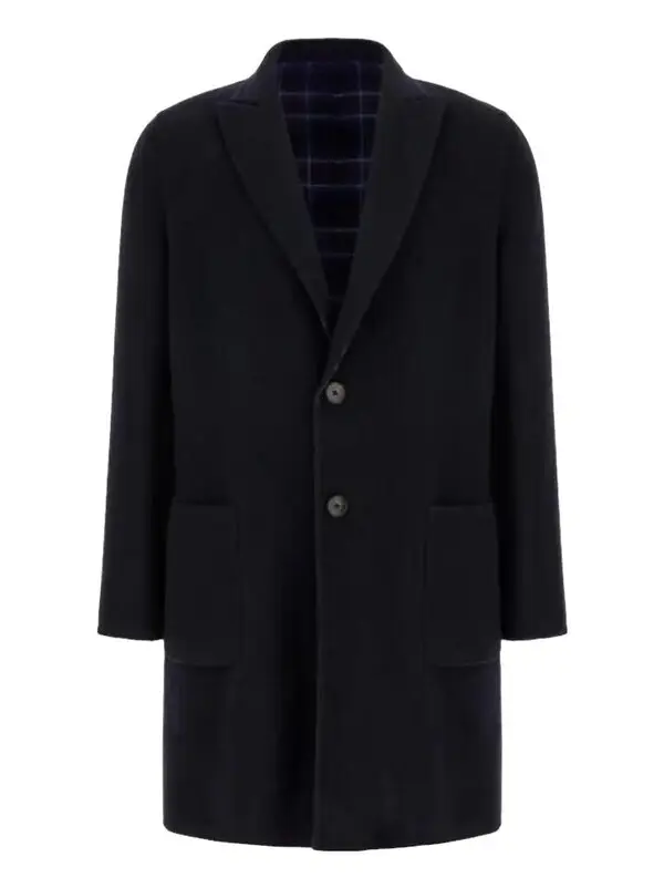 Etro Long Single-breasted Coat - Blue Multi