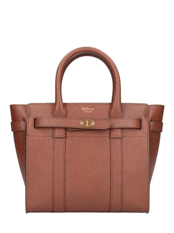 Mulberry Bayswater Logo-printed Mini Tote Bag - Brown