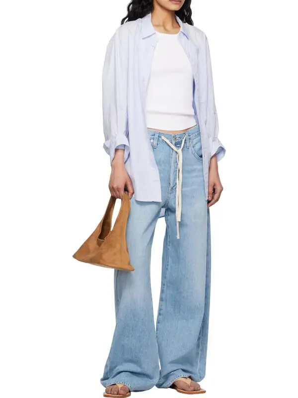 Citizens Of Humanity Brynn Drawstring Wide-leg Jeans - Blue