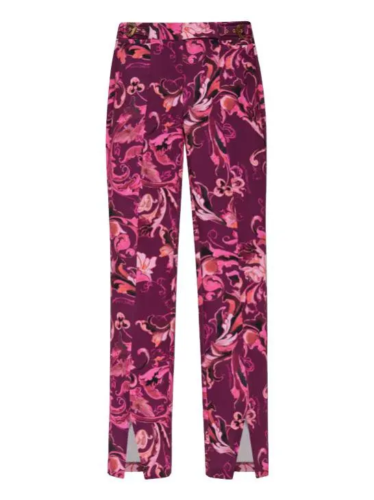 Versace Barocco Print Trousers - Red