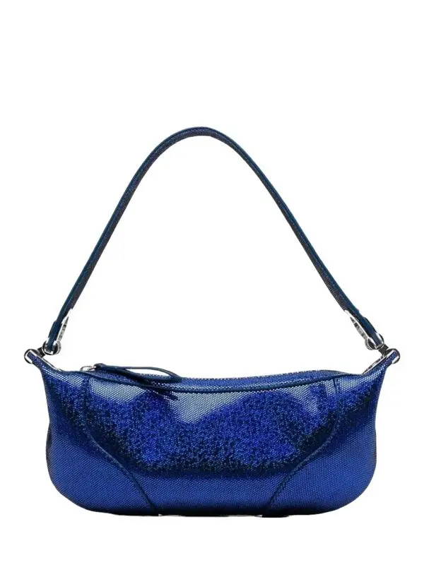 By Far Quilted Logo Handbag - Blue