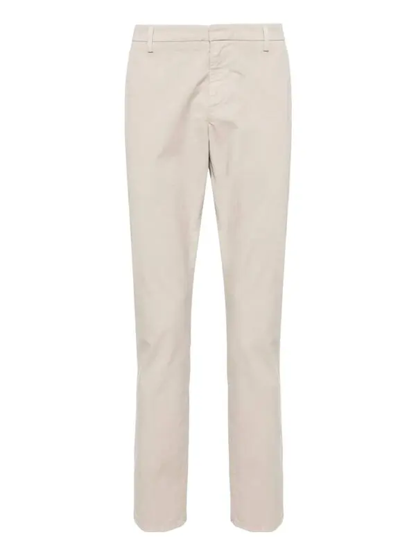 DONDUP Mid-rise Straight Leg Trousers - Nude