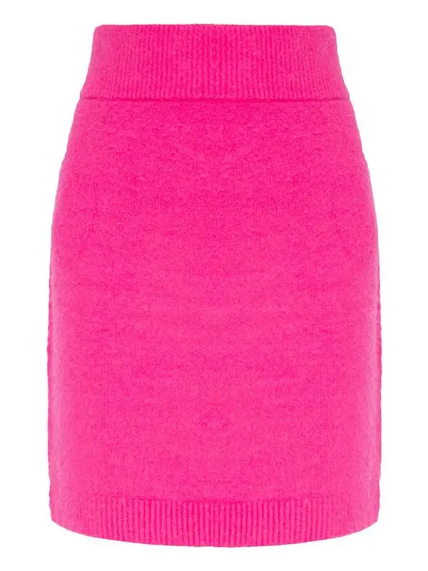 Helmut Lang Knit Pencil Mini Skirt - Pink