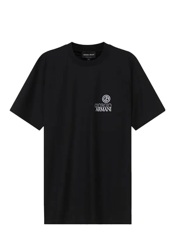 Giorgio Armani Chest Logo-print T-shirt - Black