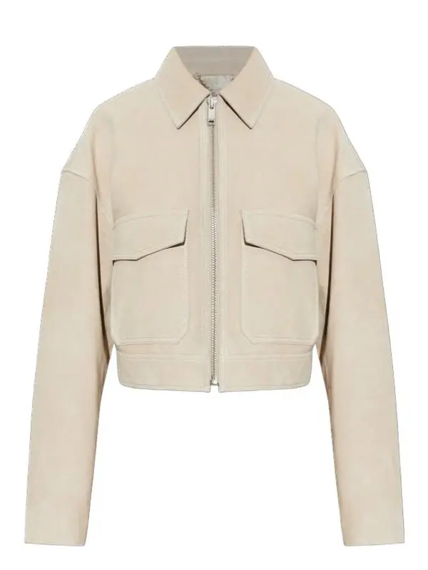 ANINE BING Long Sleeve Zipper Closure Jacket - Nude