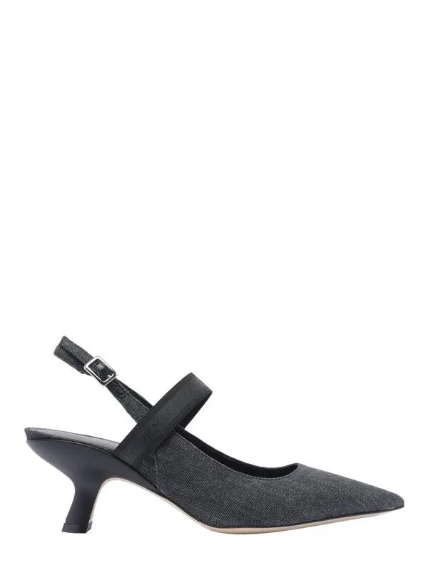 VIC MATIE Slingback Heels - Black