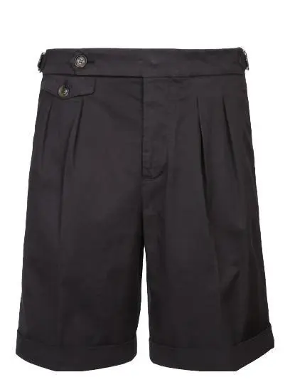 Brunello Cucinelli Garment-dyed Gabardine Bermuda Shorts - Black