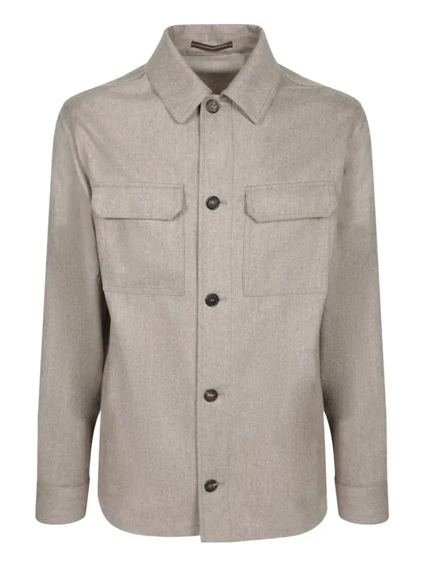 Incotex Flannel Overshirt - Beige