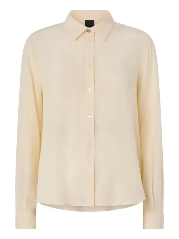 Pinko Long Sleeve Satin Shirt - Nude