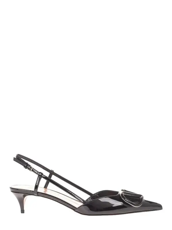 Valentino Garavani Vlogo Signature Slingback Pumps - Black