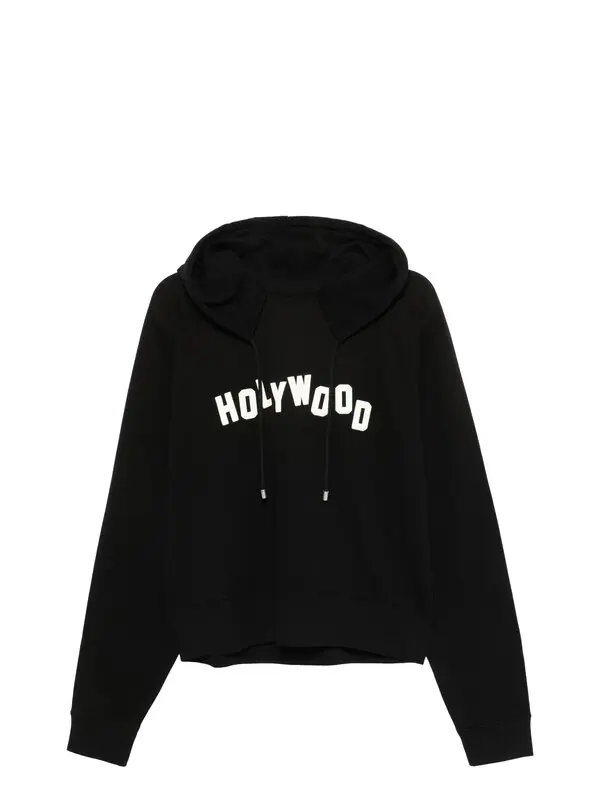 Loewe Hollywood Printed Drawstring Hoodie - Black