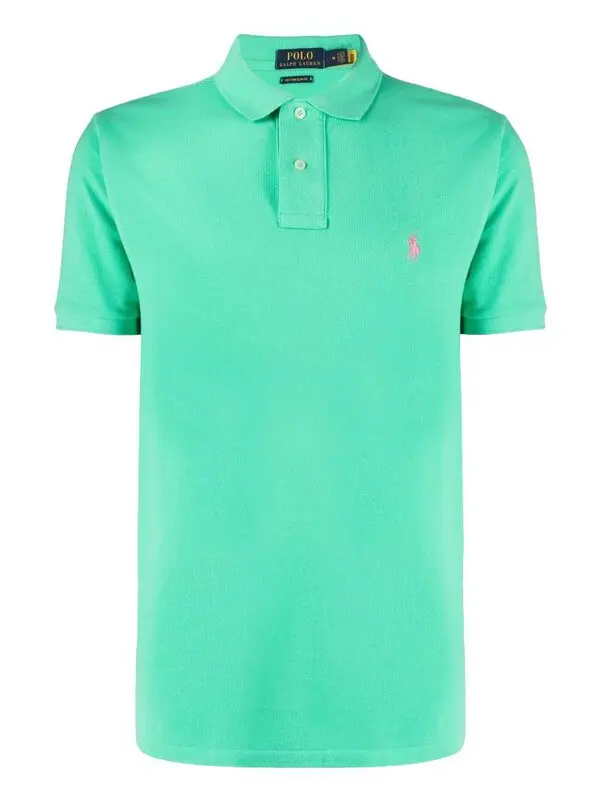 Polo Ralph Lauren Logo Embroidered Short-sleeved Polo Shirt - Green