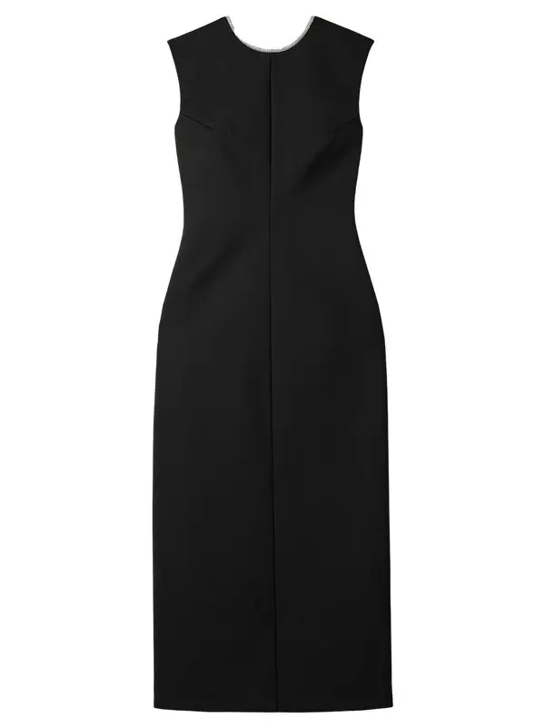 RÓHE Sleeveless Maxi Dress With Crystal Embellishments - Black