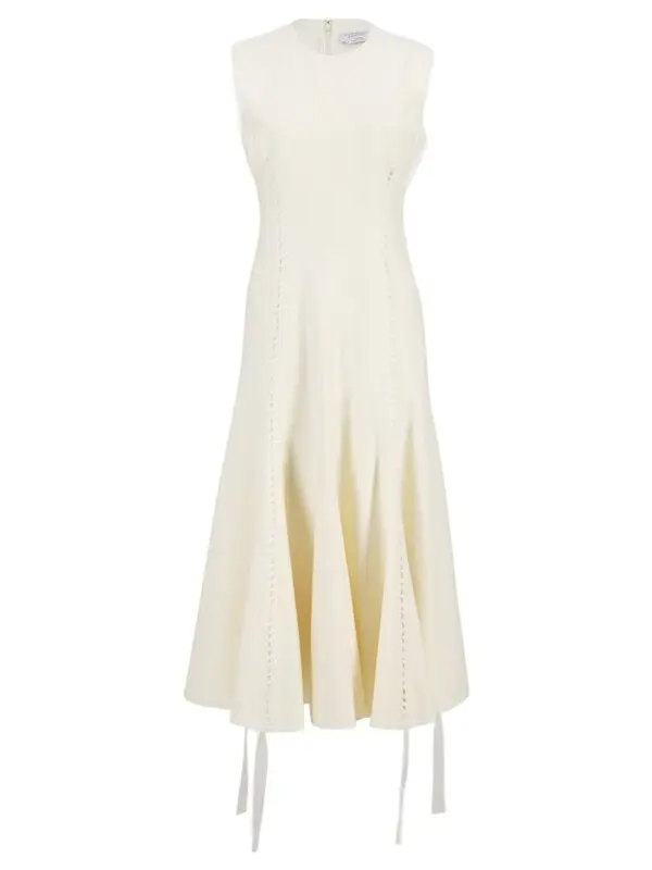 Gabriela Hearst Sleeveless Flared Hem Dress - Ivory