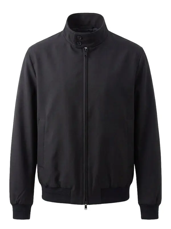 Gucci High Neck Zip-up Jacket - Black