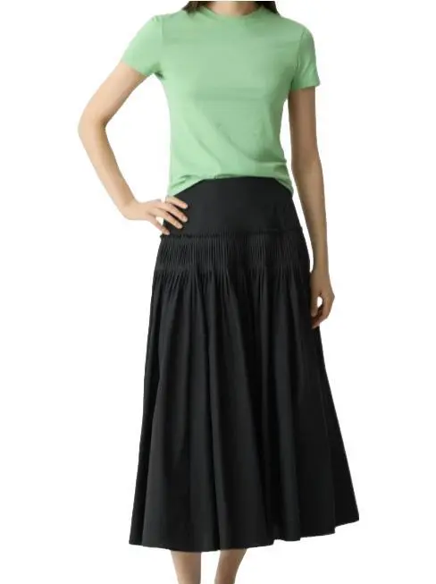 Theory Accordion Skirt - Black
