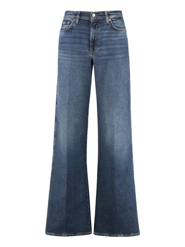 7 For All Mankind Lotta Wide-leg Jeans - Blue