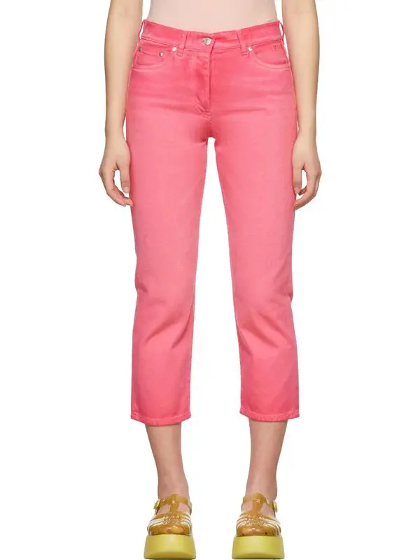 MSGM Tapered Cropped Trousers - Pink