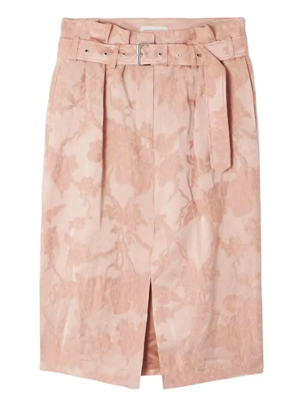 Dries Van Noten Slit Midi Skirt - Pale Pink