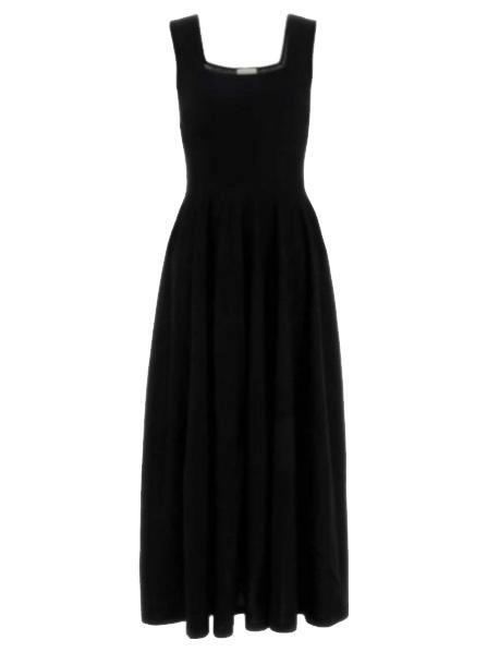 Khaite Jodie Square Neck Midi Dress - No