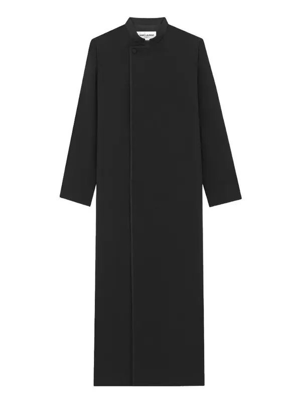 Saint Laurent Kaftan In Wool And Mohair - Black