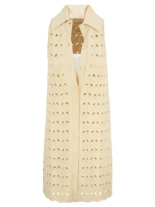 Sportmax Rivolo Crochet Sleeveless Dress - Nude