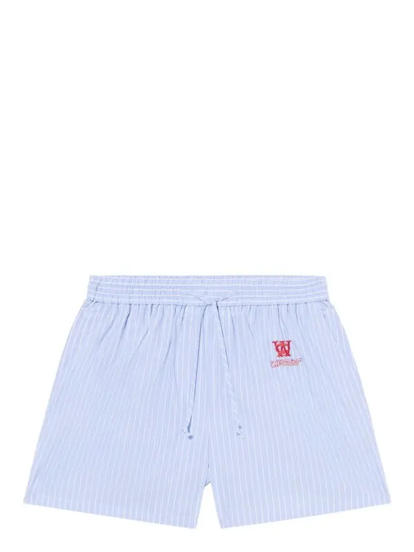 Off-White Striped Shorts - Blue