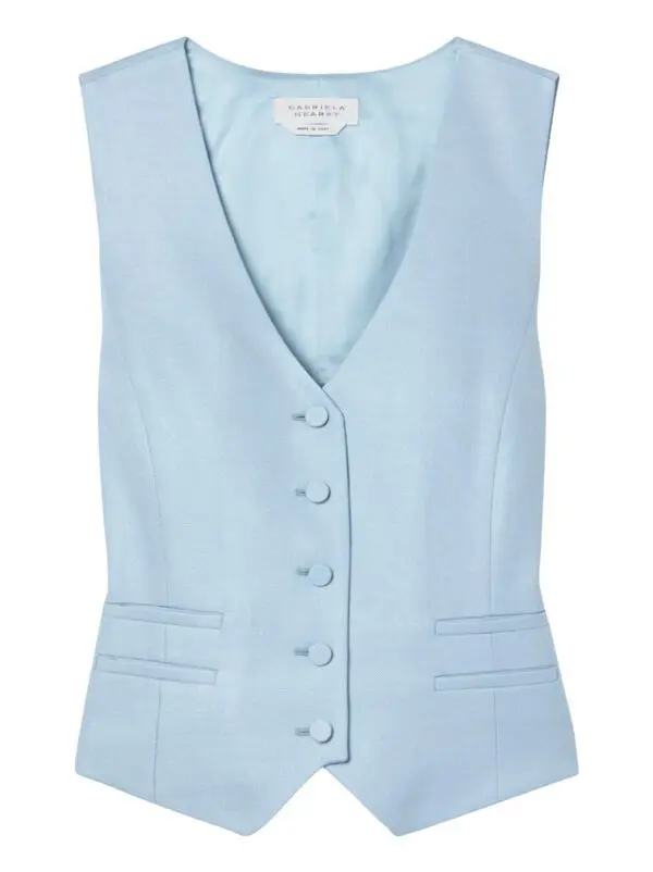 Gabriela Hearst Coleridge Vest - Blue