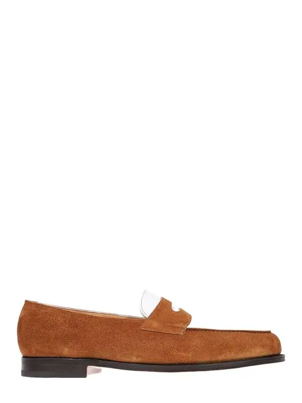 John Lobb Logo Casual Loafers - Brown