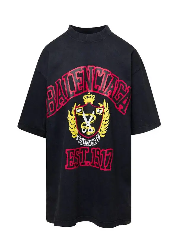 Balenciaga Distressed Logo T-shirt - No