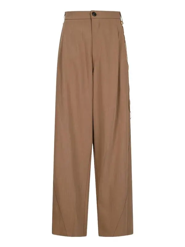 DARKPARK Phebe Wide-leg Chain Detail Trousers - Brown