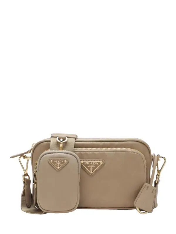 Prada Logo Crossbody Bag - Brown