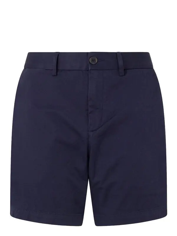 Onia Straight-leg Cotton-blend Shorts - Blue