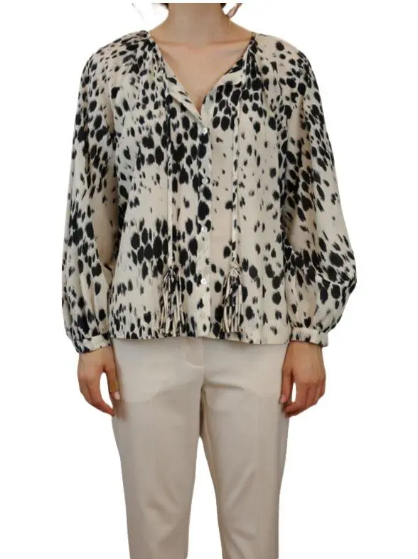 Marella Printed Cotton And Silk Muslin Shirt - Nude