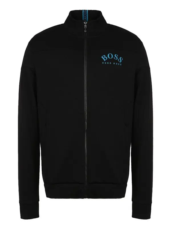 Hugo Boss Vertical Collar Zip-up Jacket - Black