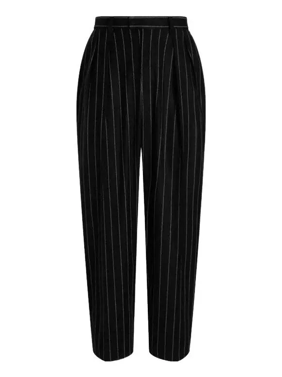 Dolce & Gabbana Tailored Striped Trousers - Black
