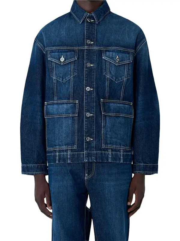 JEAN PAUL GAULTIER Long-sleeve Denim Jacket - Blue
