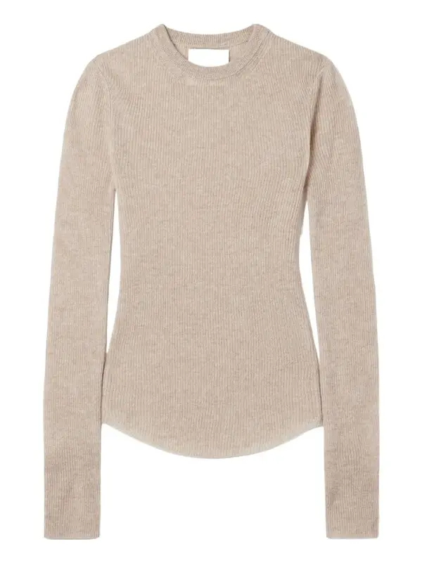 Citizens Of Humanity Ribbed Knit Pullover - Beige