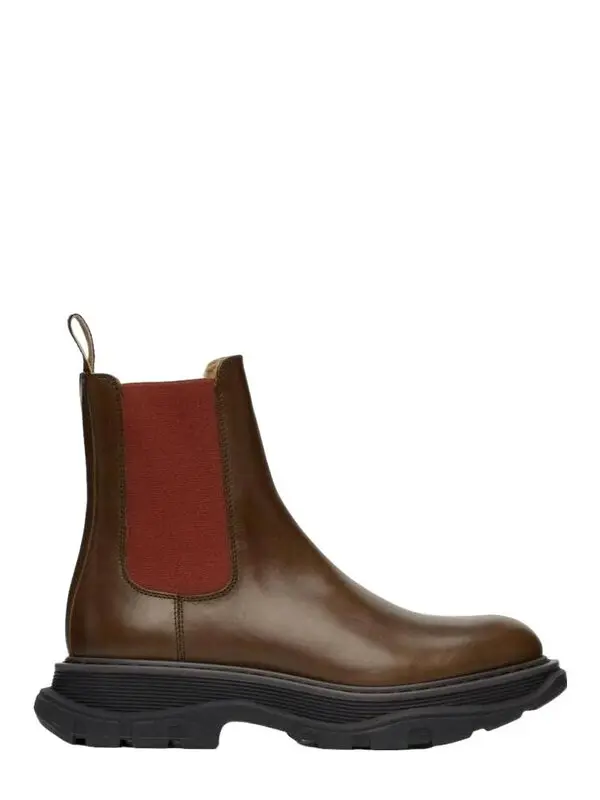 Alexander McQueen Round Toe Chelsea Boots - Brown
