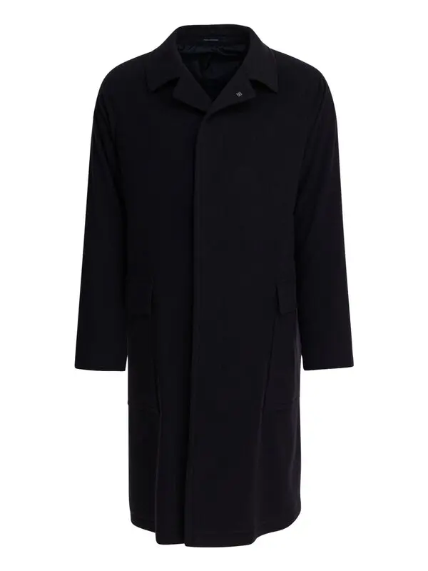 Tagliatore Single-breasted Wool-blend Coat - Blue