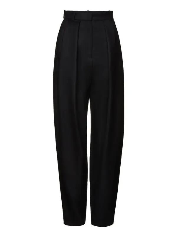 Magda Butrym High-waisted Tapered Trousers - Black
