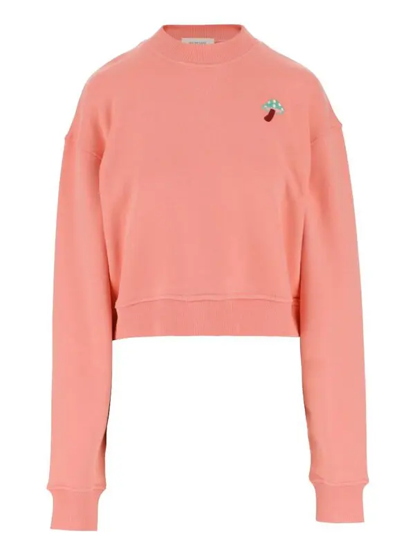 Sportmax Embroidered Logo Crewneck Sweatshirt - Pink