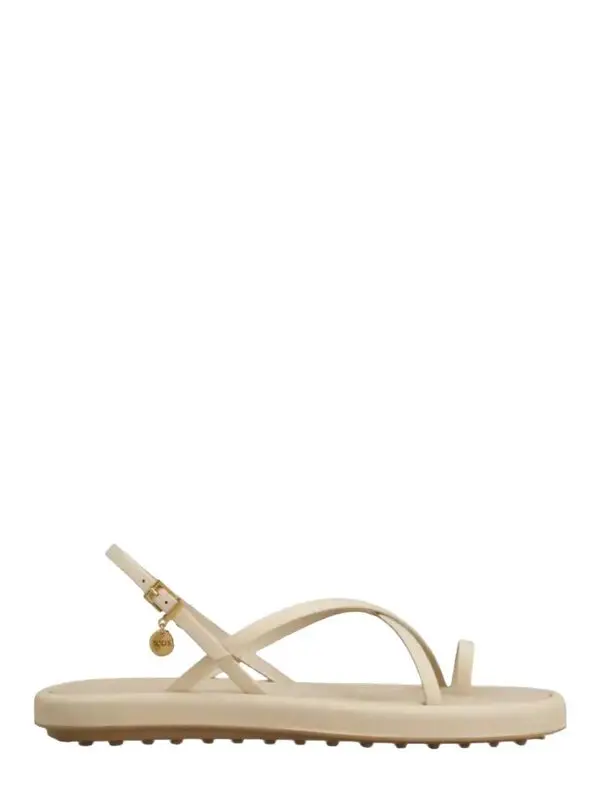 TOD'S Cross-strap Flat Sandals - Off White