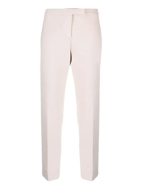 Peserico Cropped Slim Cut Trousers - Cream White