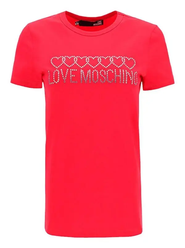 Moschino Embellished T-shirt - Red