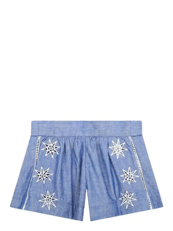 Chloé Embroidered Shorts - Blue