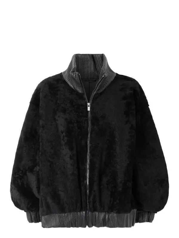 Magda Butrym Long-sleeved Zip-up Jacket - Black