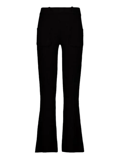 COURREGES Courrèges Mid-rise Flared Trousers - Black